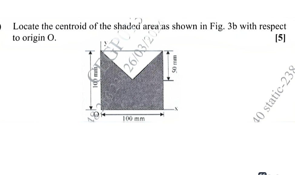 Locate the centroid of the shaded area as | StudyX