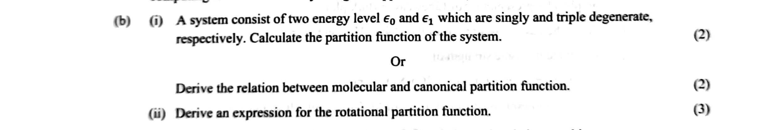 (b) (i) A system consist of two energy level | StudyX