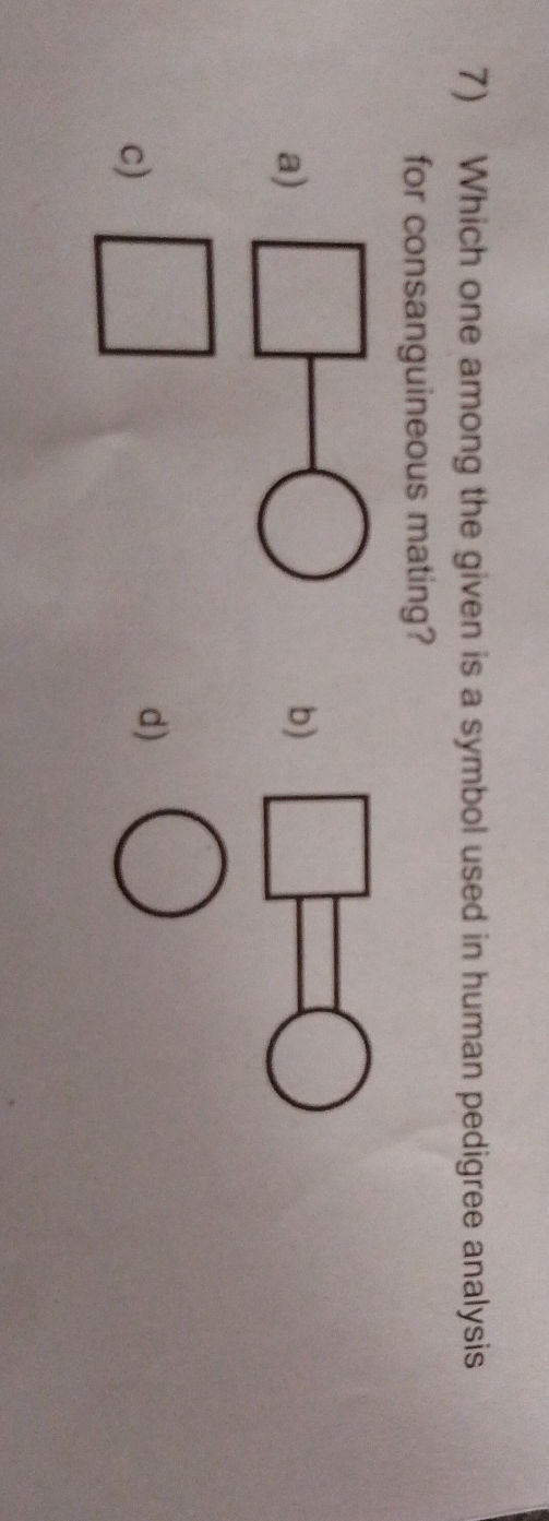 7) Which one among the given is a symbol | StudyX