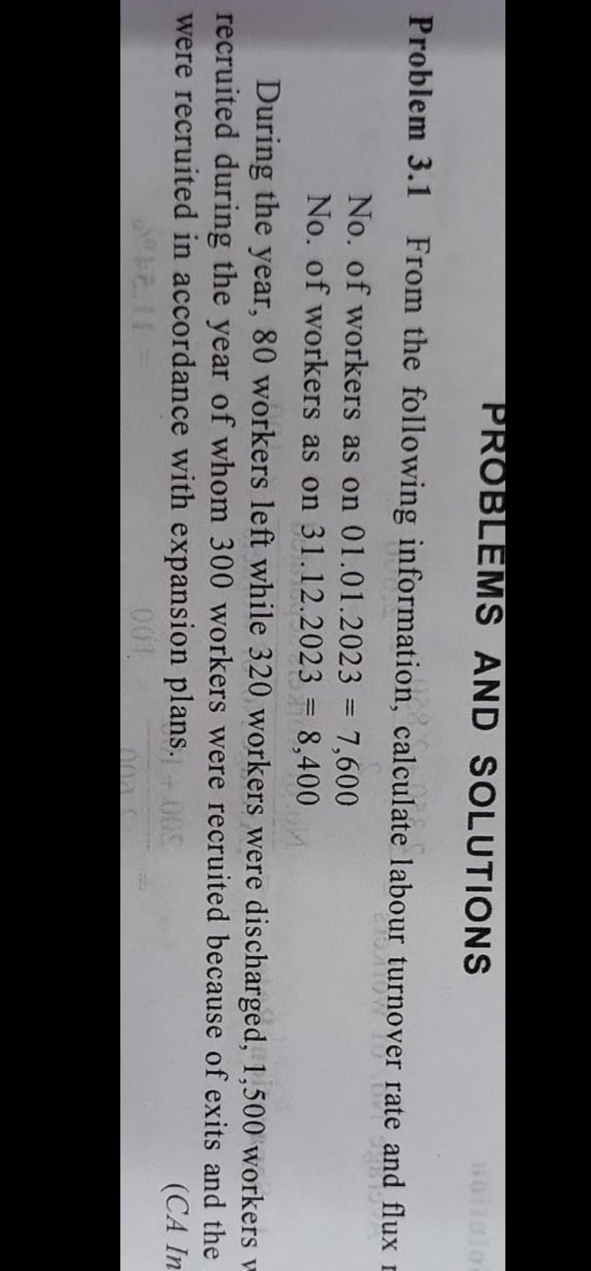 Problem 3.1 From the following information, | StudyX