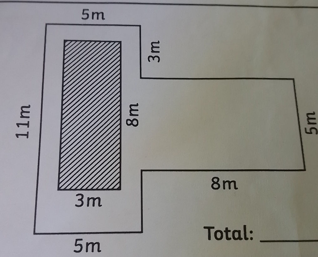 The image shows a composite shape with the | StudyX