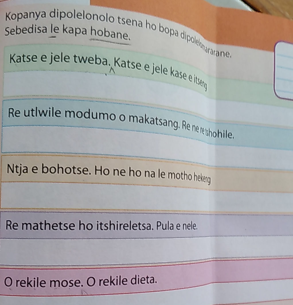 Kopanya dipolelonolo tsena ho bopa | StudyX