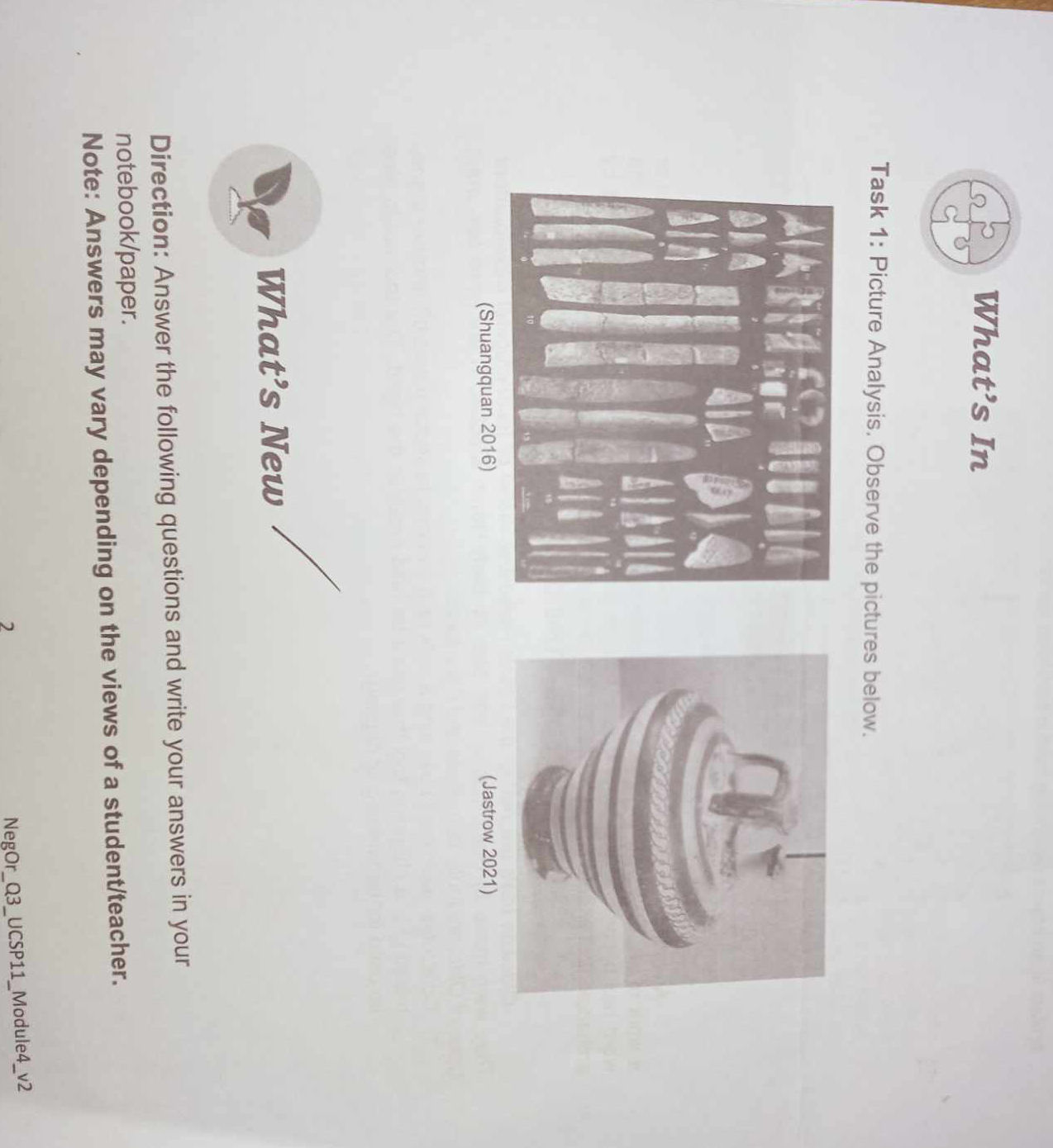 Task 1: Picture Analysis. Observe the | StudyX