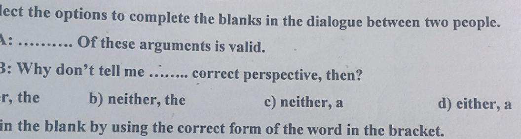 lect the options to complete the blanks in | StudyX