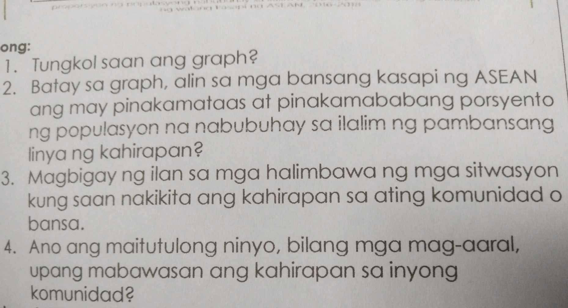 1. Tungkol saan ang graph? 2. Batay sa | StudyX