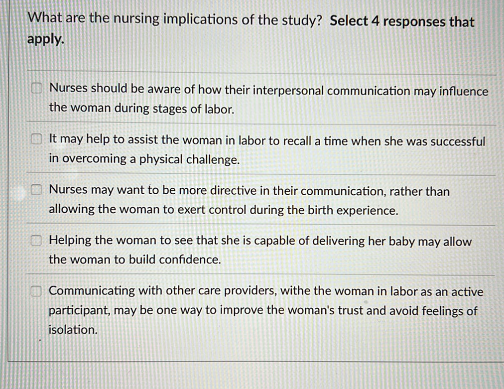 What are the nursing implications of the | StudyX
