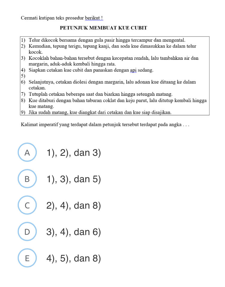 Cermati kutipan teks prosedur berikut! | StudyX