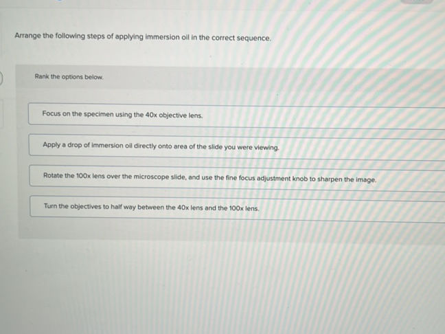 Arrange the following steps of applying | StudyX