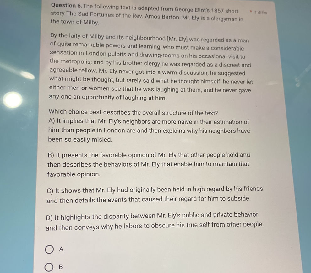 Question 6. The following text is adapted | StudyX