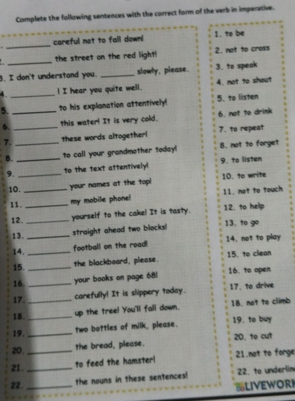 Complete the following sentences with the | StudyX