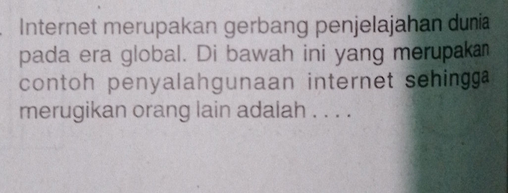 Internet merupakan gerbang penjelajahan | StudyX