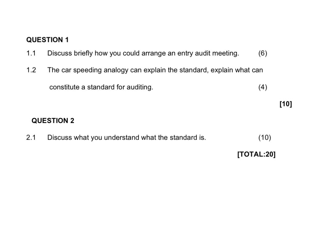 QUESTION 1 1.1 Discuss briefly how you | StudyX