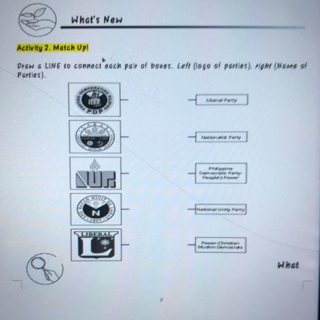 Activity 2. Match Up! Draw a LINE to | StudyX