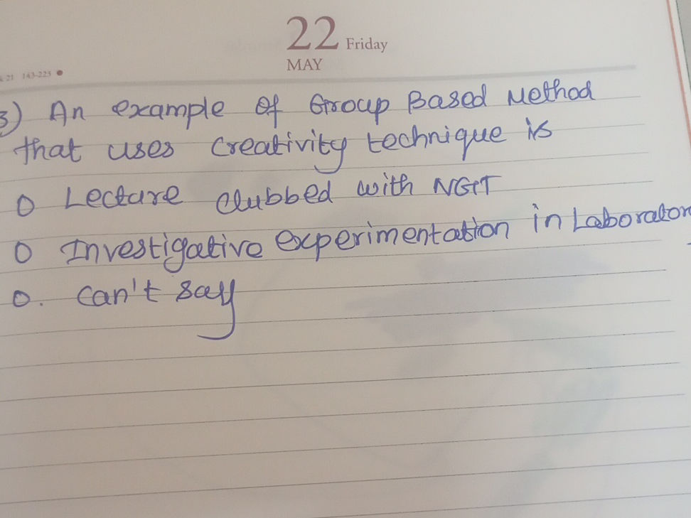 3) An example of Group Based Method that | StudyX