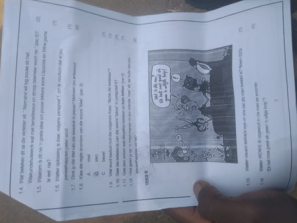 1.4. Wat beteken dit as die verteller sê.