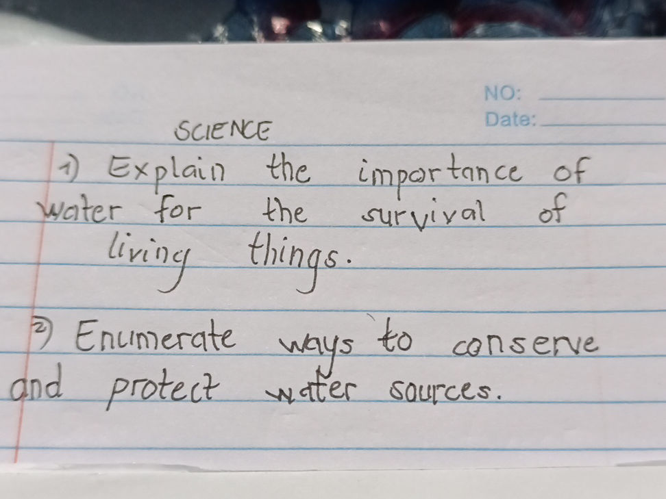 SCIENCE 1) Explain the importance of water | StudyX