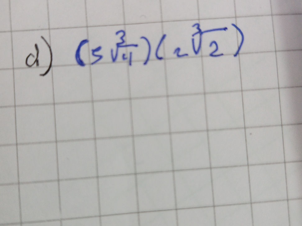 Simplify $(5 \sqrt[3]{4})(2 \sqrt[3]{2})$ | StudyX