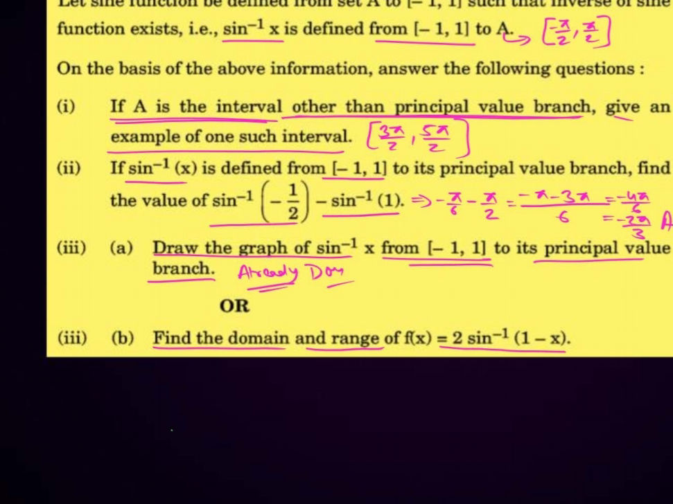(i) If A is the interval other than | StudyX