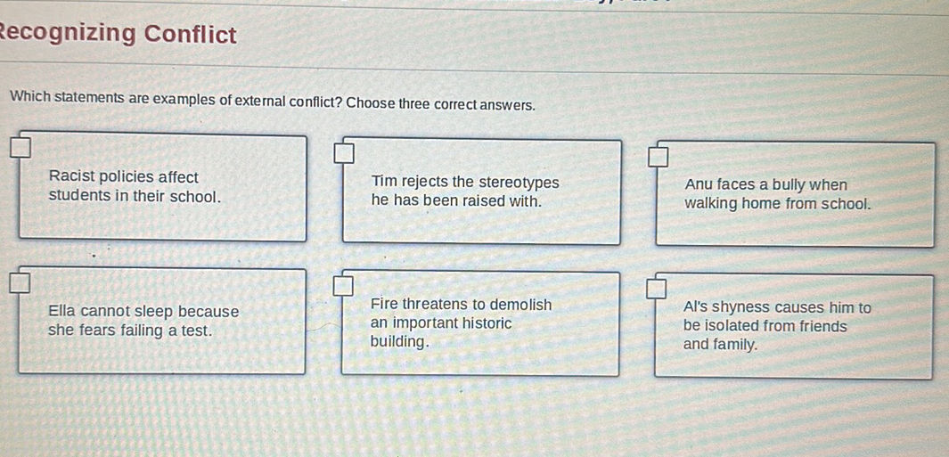 Which statements are examples of external | StudyX