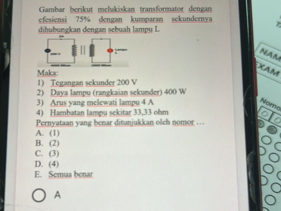 Gambar berikut melukiskan transformator | StudyX