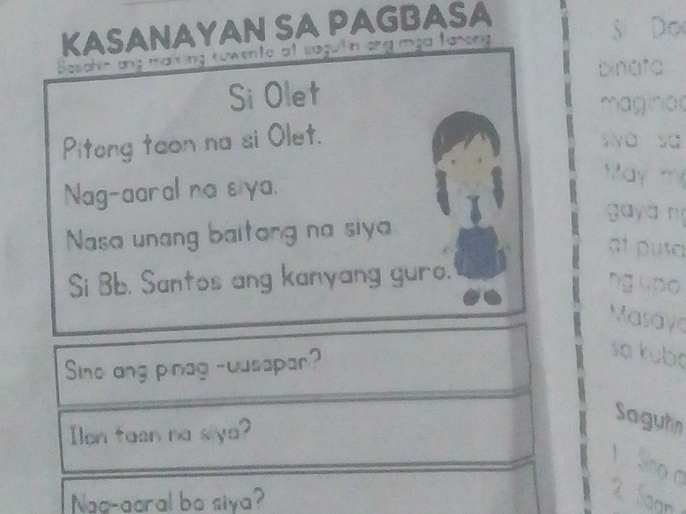 KASANAYAN SA PAGBASA Basahin ang making | StudyX