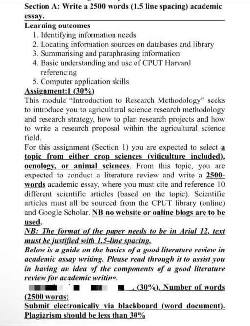 Section A: Write a 2500 words (1.5 line | StudyX