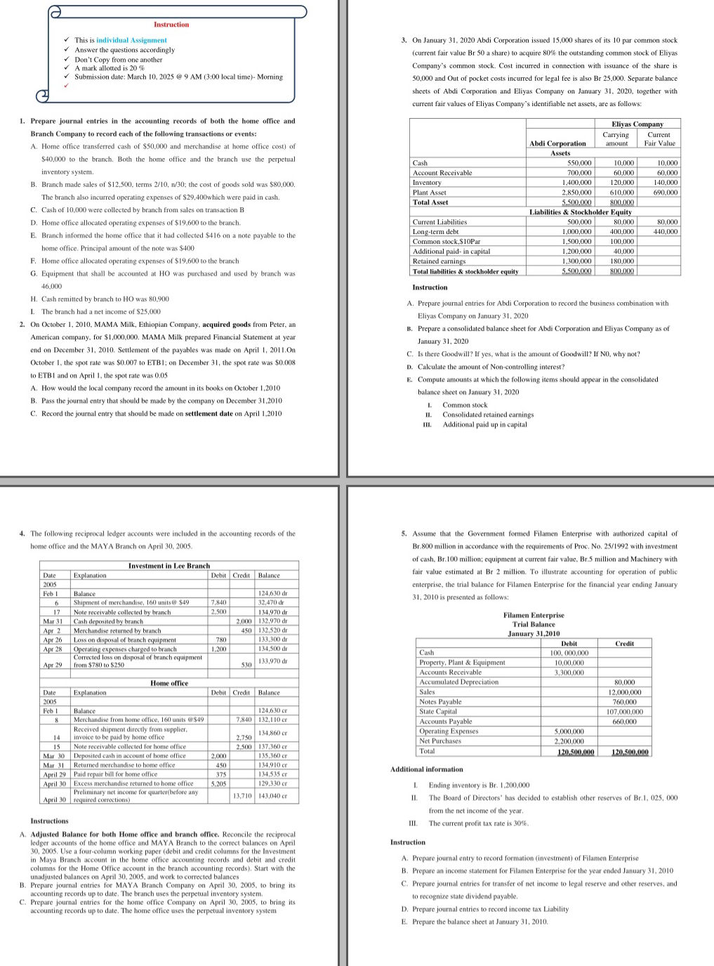 1. Prepare journal entries in the accounting | StudyX