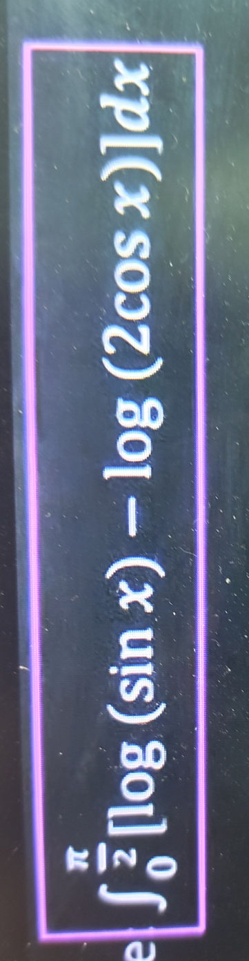 Evaluate the definite integral of log(sin x) | StudyX