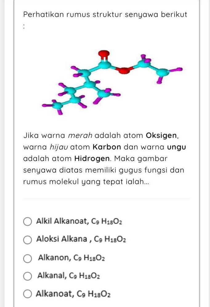 Perhatikan rumus struktur senyawa berikut: | StudyX