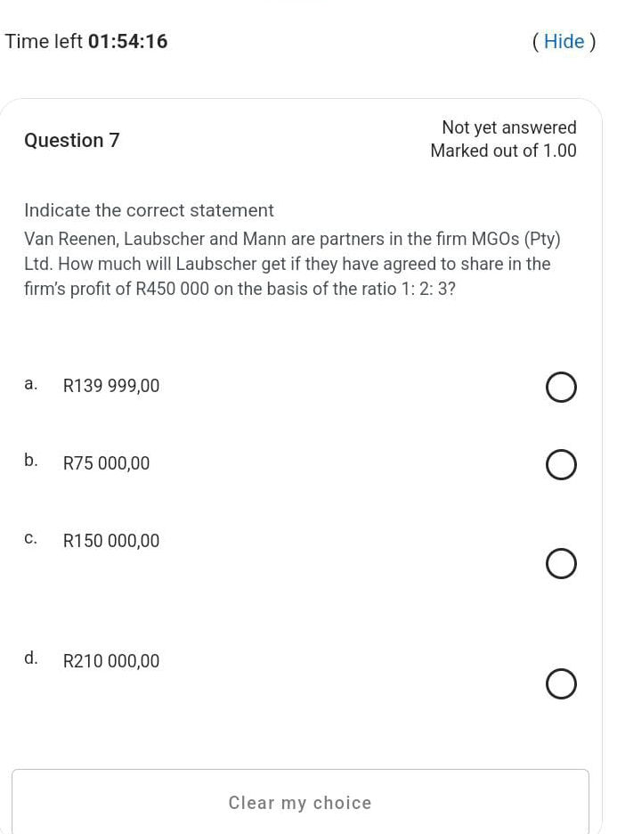 Indicate the correct statement Van Reenen, | StudyX