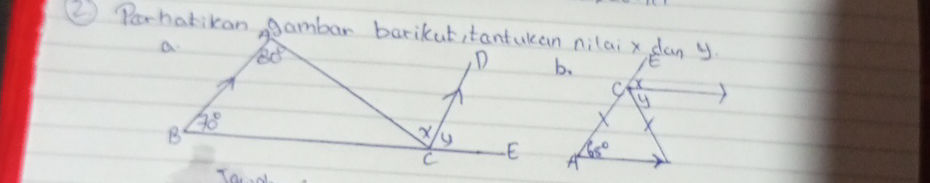 Perhatikan gambar berikut, tentukan nilai x | StudyX