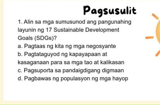 1. Alin sa mga sumusunod ang pangunahing | StudyX