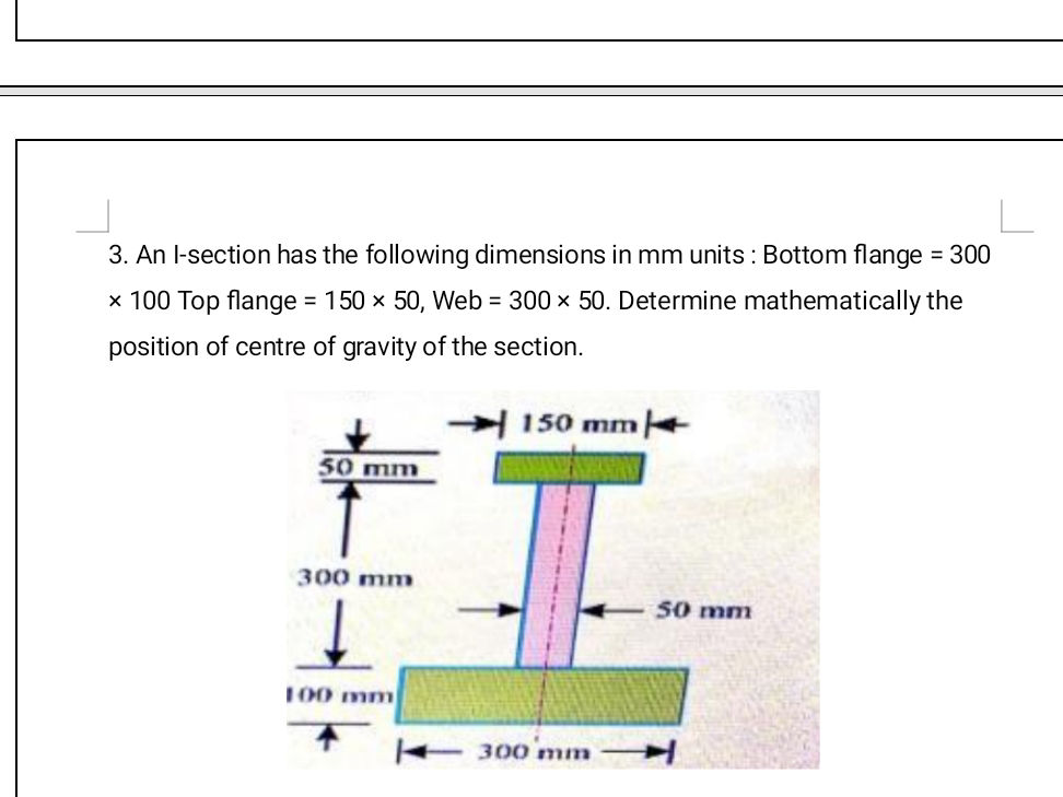 3. An I-section has the following dimensions | StudyX