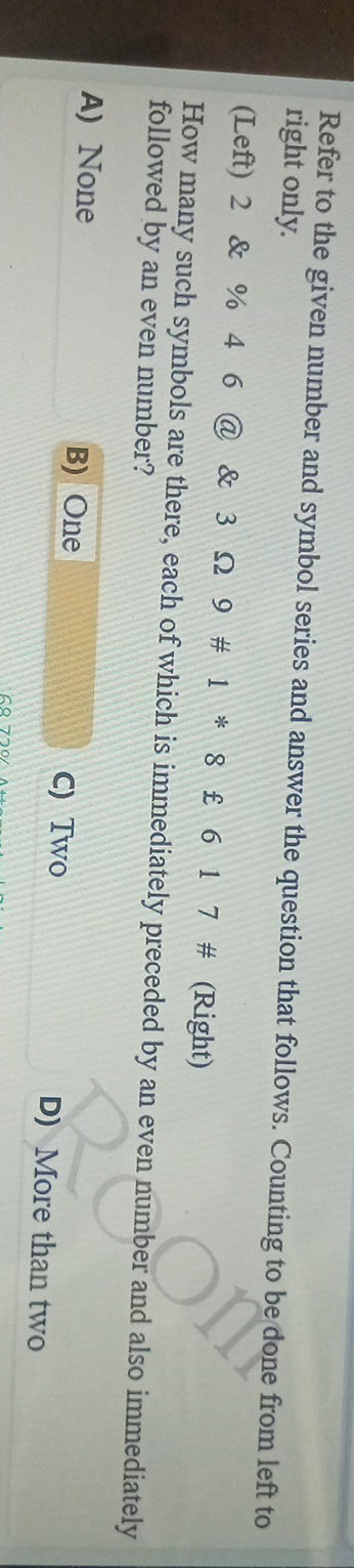 Refer to the given number and symbol series | StudyX