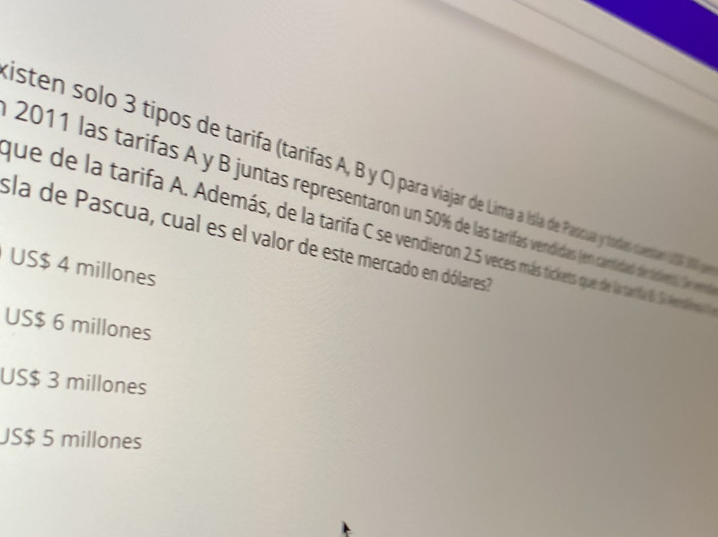 Existen solo 3 tipos de tarifa (tarifas A, B