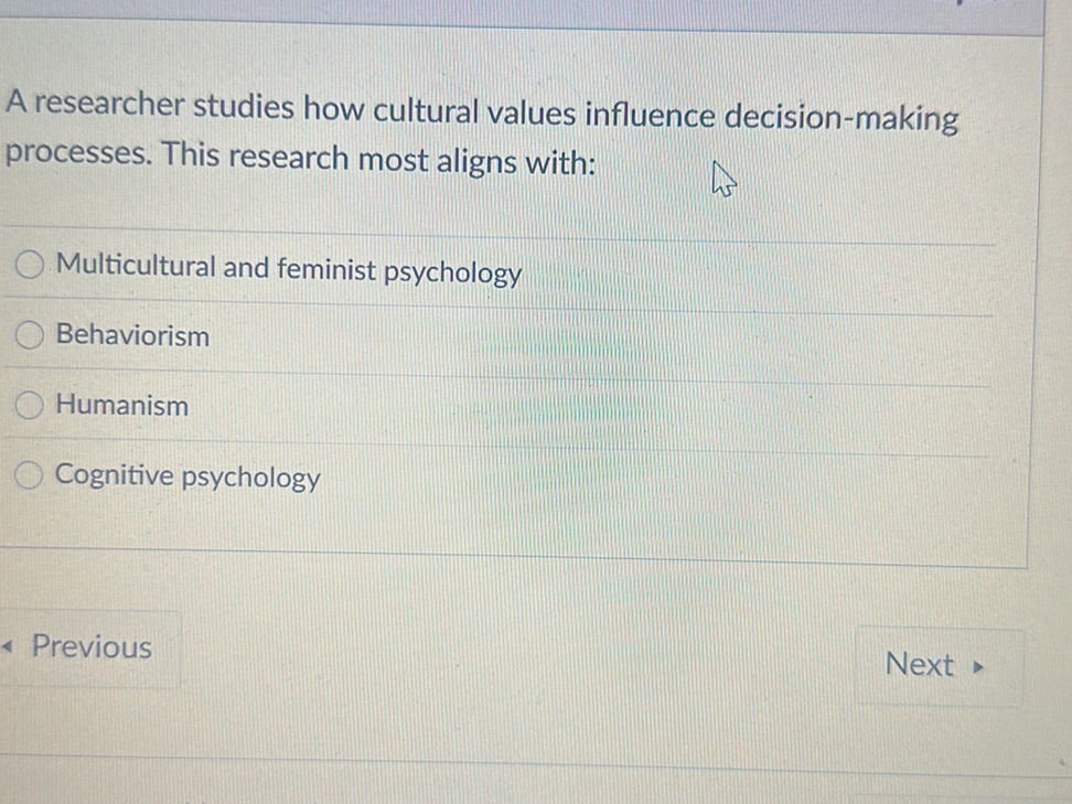 A researcher studies how cultural values | StudyX