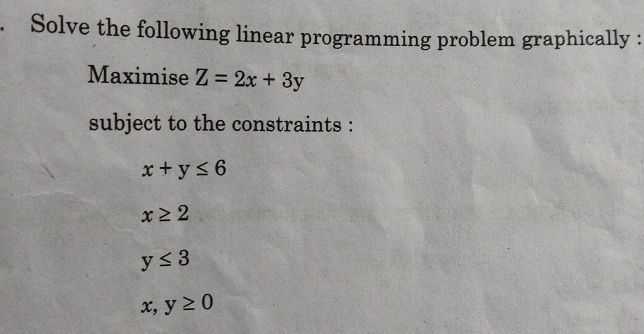 Solve the following linear programming | StudyX