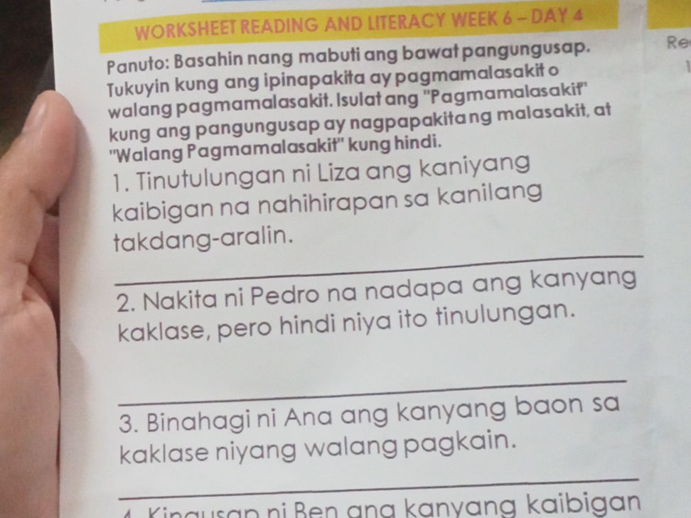 Panuto: Basahin nang mabuti ang bawat | StudyX