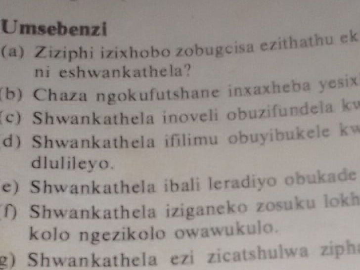 (a) Ziziphi izixhobo zobugcisa ezithathu ek | StudyX