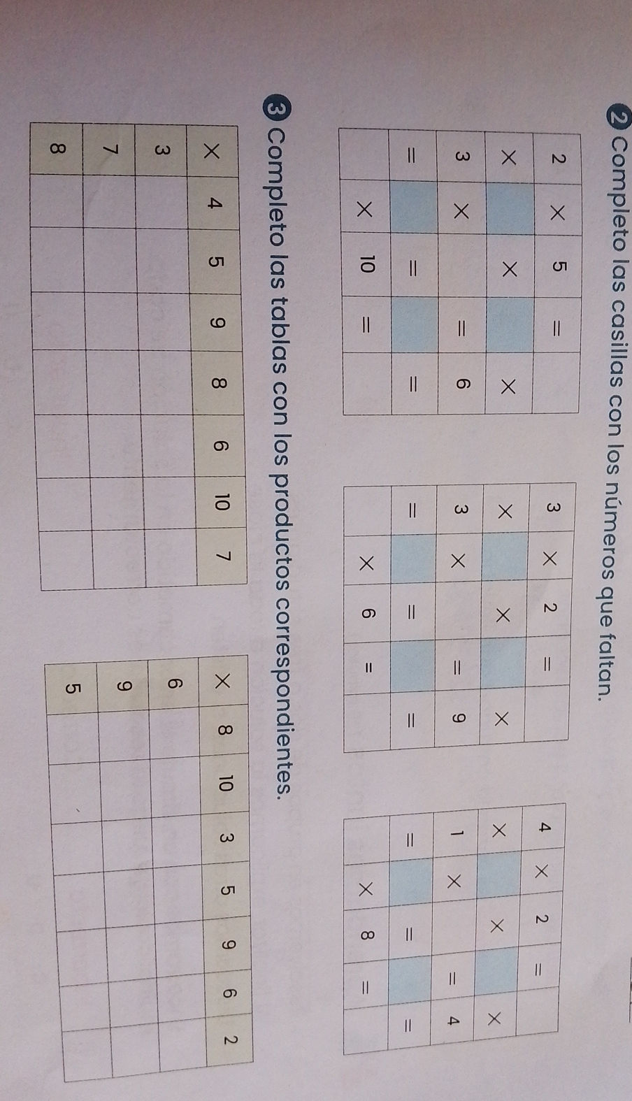 Completo las casillas con los números que | StudyX