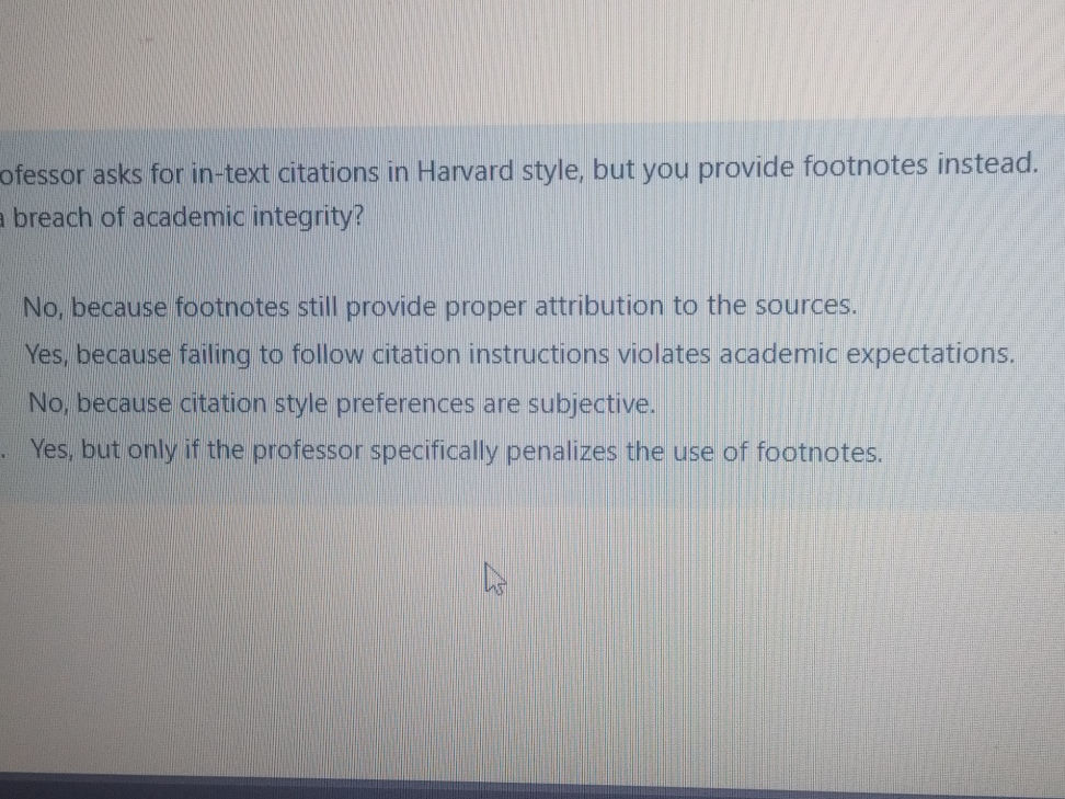 Professor asks for in-text citations in | StudyX
