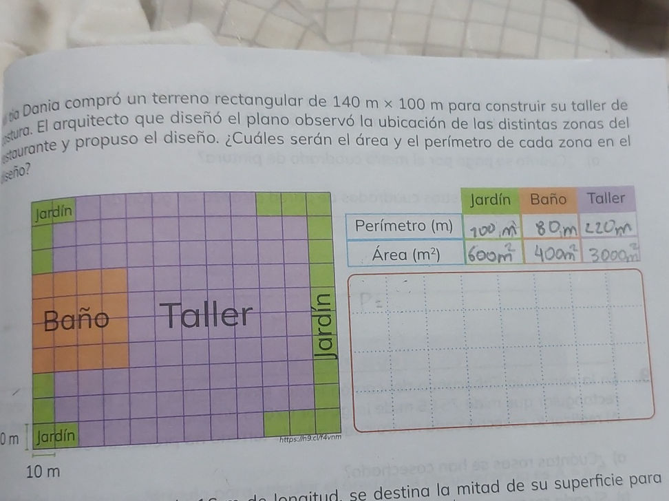 Tia Dania compró un terreno rectangular de | StudyX