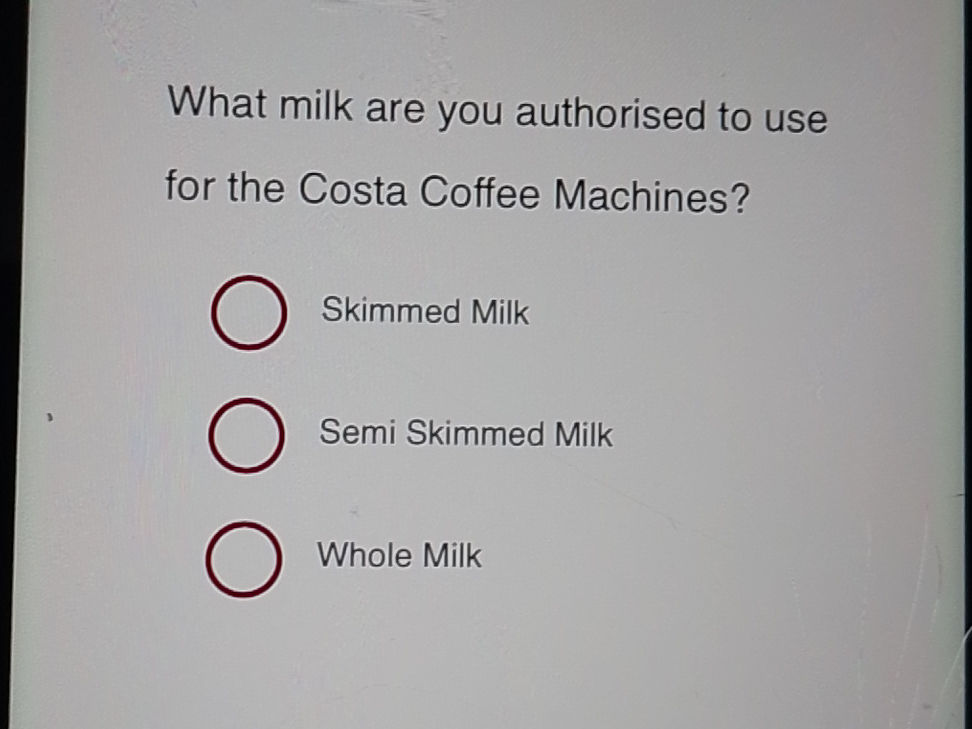 What milk are you authorised to use for the | StudyX