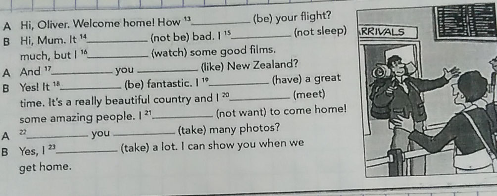 A Hi, Oliver. Welcome home! How 13 B Hi, | StudyX