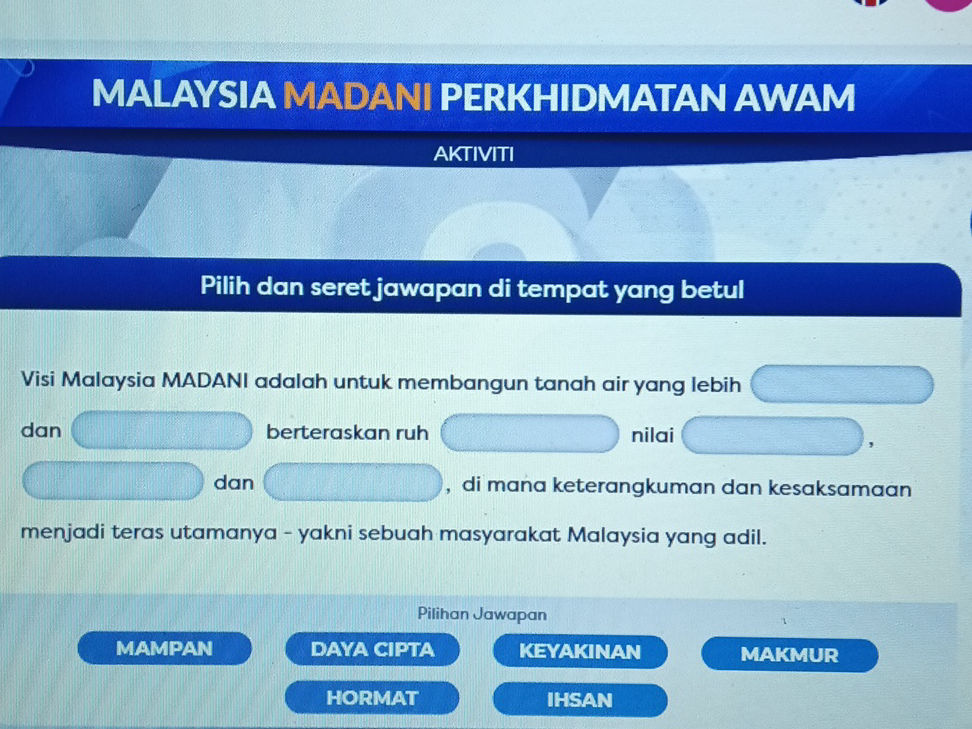 Visi Malaysia MADANI adalah untuk membangun | StudyX