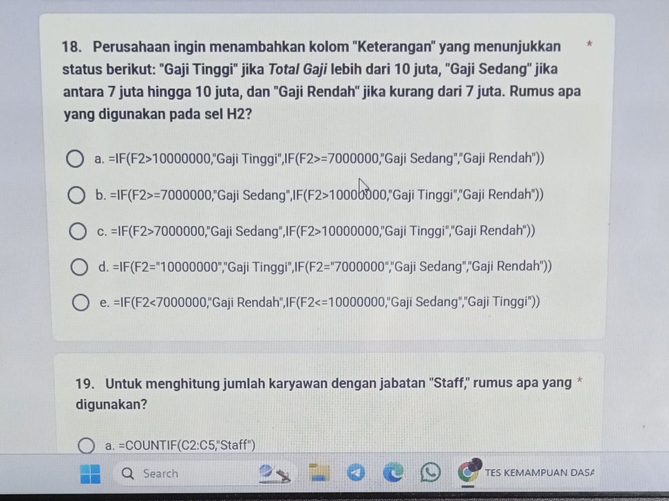 18. Perusahaan ingin menambahkan kolom | StudyX