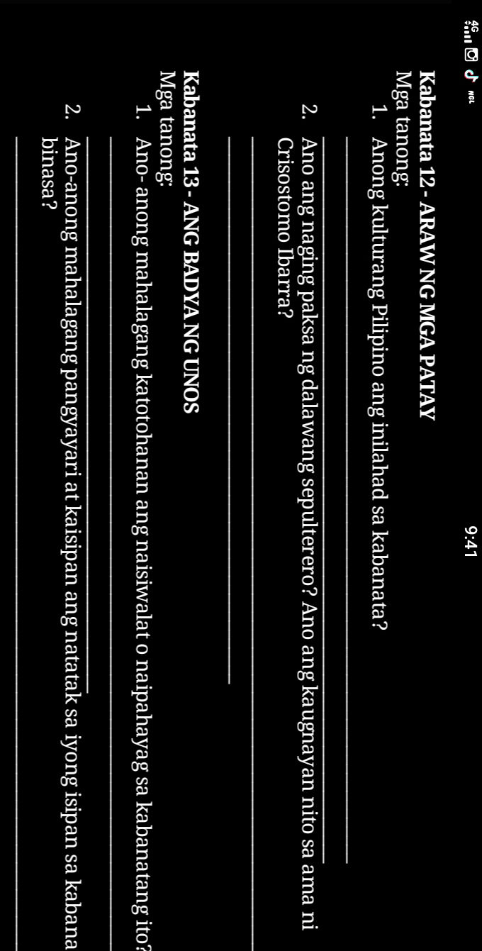 Kabanata 12 - ARAW NG MGA PATAY Mga tanong: | StudyX