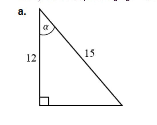 Trigonometry: Finding Angle Alpha in a Right | StudyX