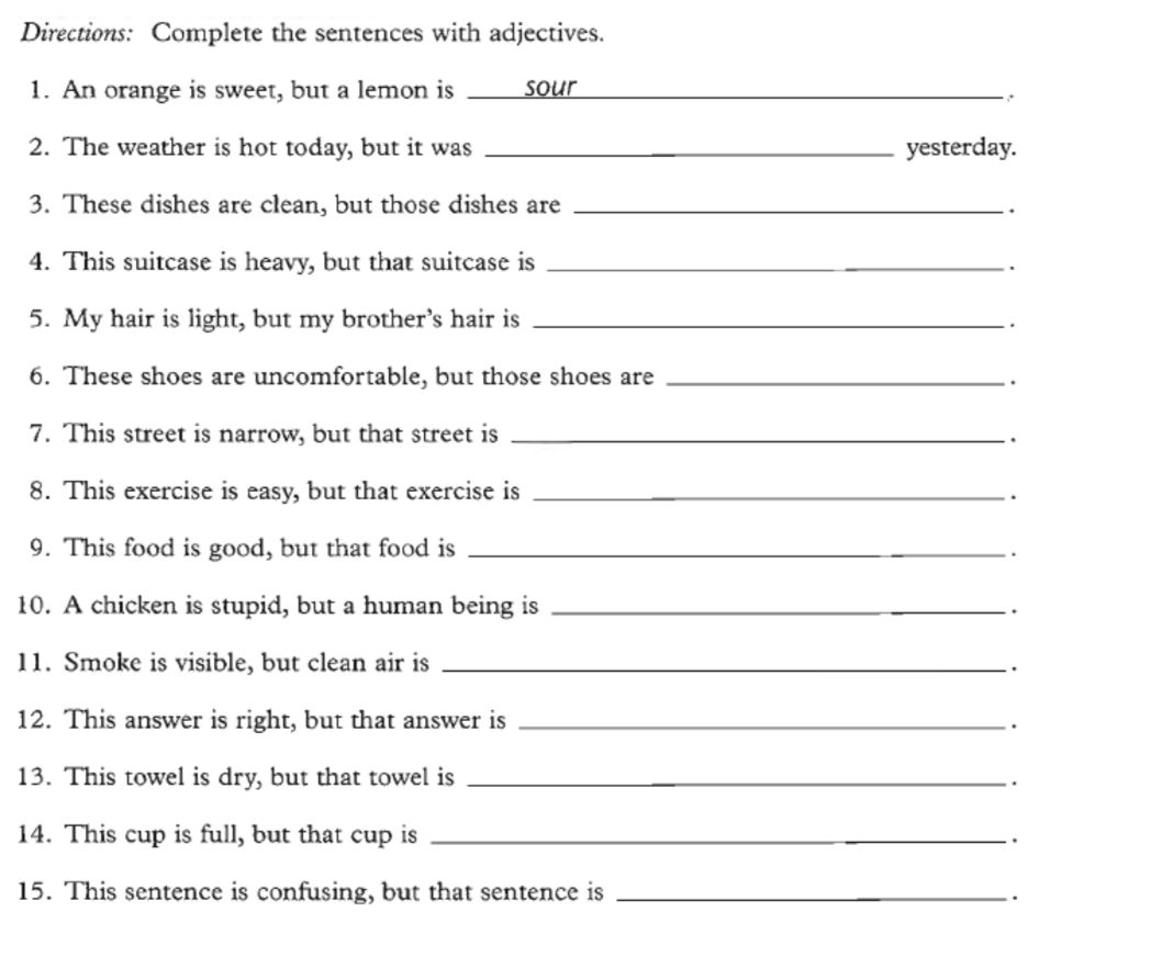 Directions: Complete the sentences with | StudyX
