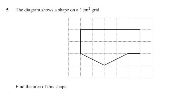 5 The diagram shows a shape on a 1 cm² grid. | StudyX